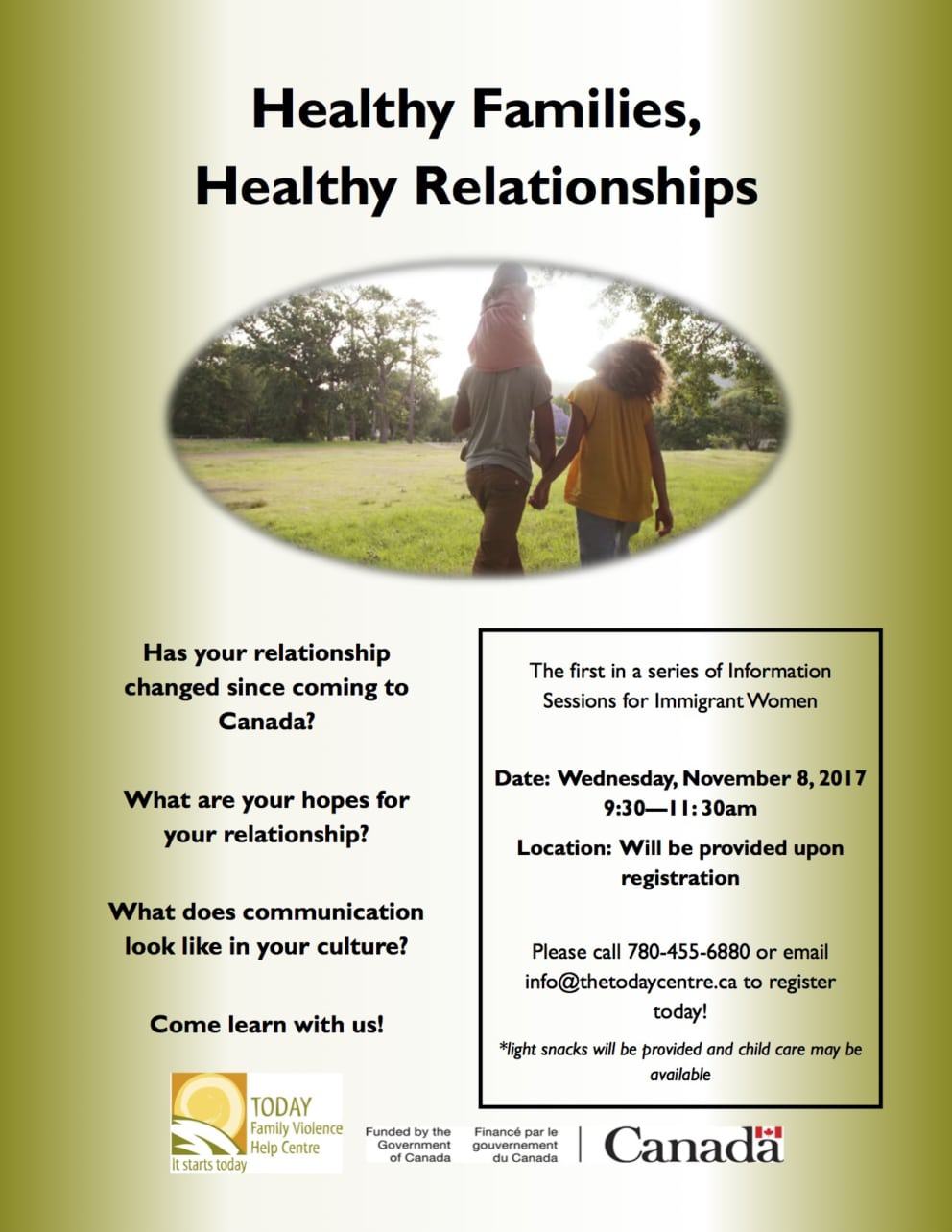 Healthy Families Healthy Relationships Poster - Community Initiatives ...
